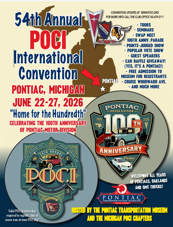 Pontiac 100th Anniversary - POCI 54th National Convention - Discussion ...